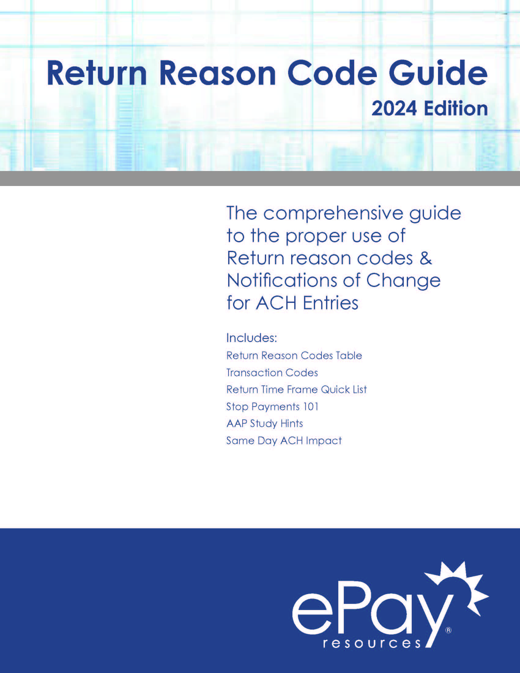 Return Reason Code Guide NOC Booklet